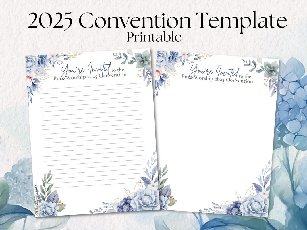 JW 2025 Convention Pure Worship Template | Jehovah's Witnesses | Letter ...