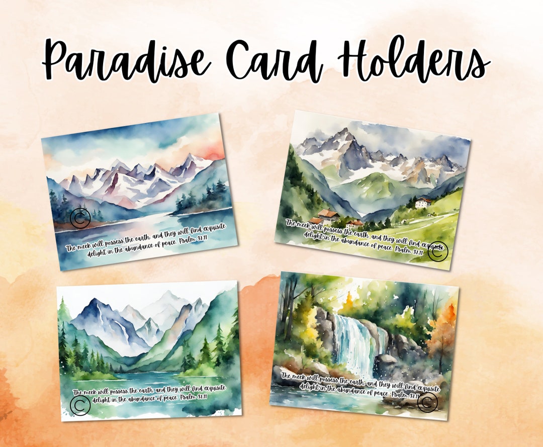 Paradise Card Holders | Printable Ministry Ideas | Psalm 37:11 | JW ...