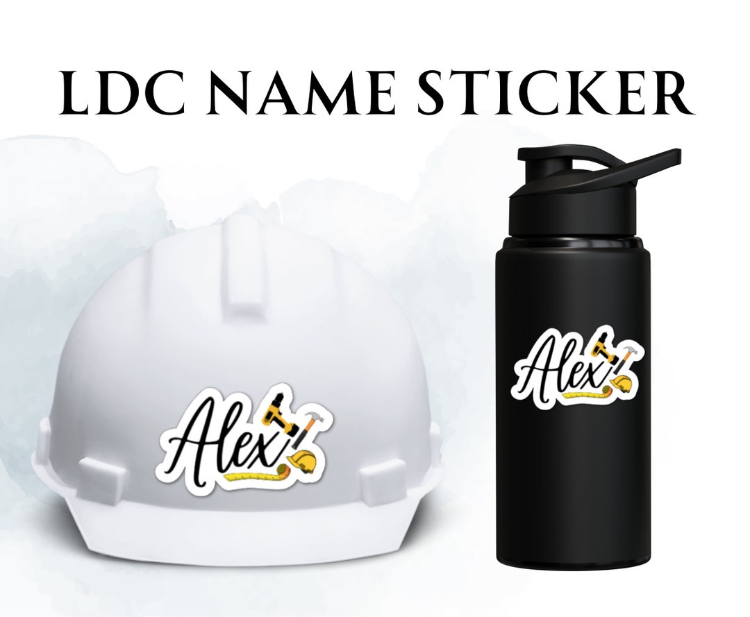 LDC Name Stickers | JW | Waterproof Vinyl | Laminated | Water Bottle ...