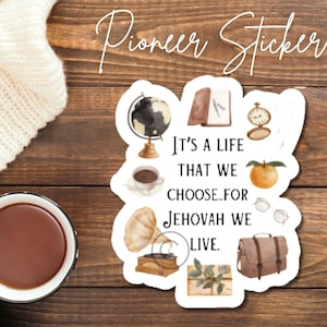 JW Pioneer Sticker Vinyl Laminated Waterproof Jehovah's Witnesses JW ...