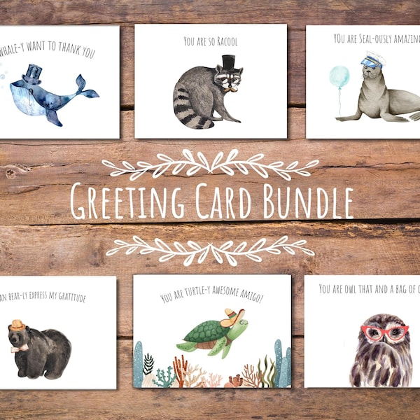 Animal Pun Card - Etsy