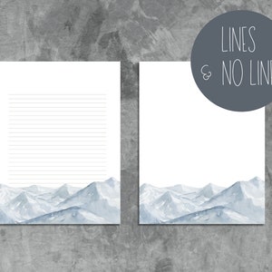 Snowy Mountain Templates | Winter | JW | Letter Writing | Digital ...