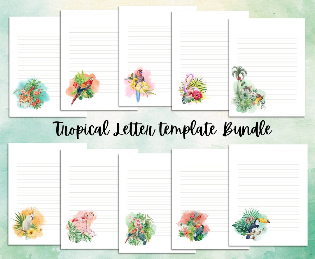 Tropical Paradise Template Bundle | Letter Writing Jehovah's Witnesses ...