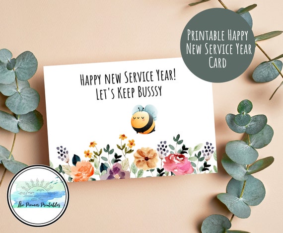 Happy New Service Year Cute Greeting Card Pioneers JW - Etsy