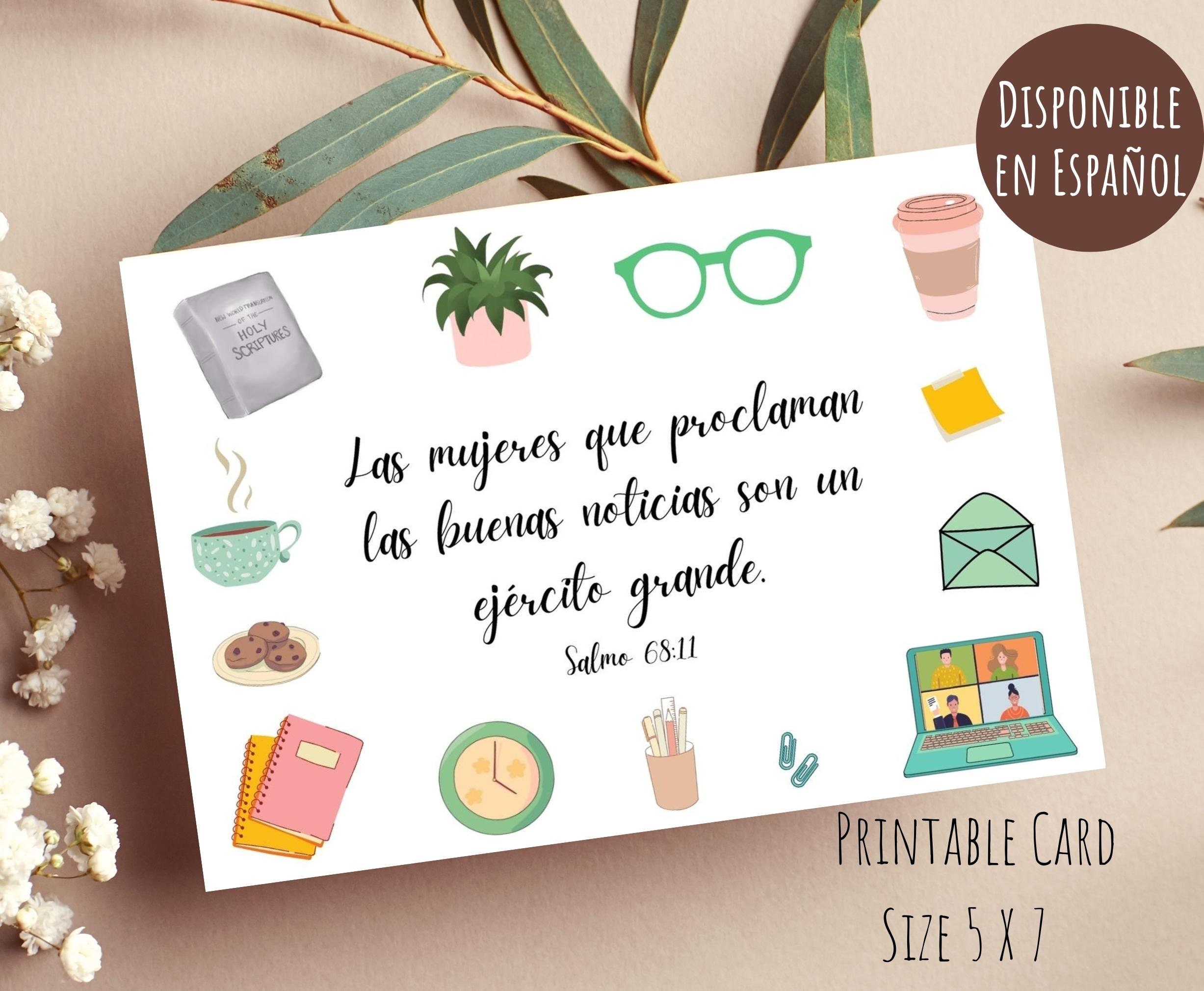 JW Pioneer Sister Appreciation Card Printable Psalm 68:11 - Etsy