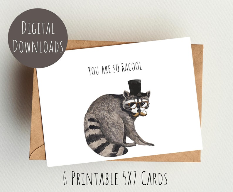 Funny Thank You Card Bundle | Greeting Card | Appreciation | Animal ...