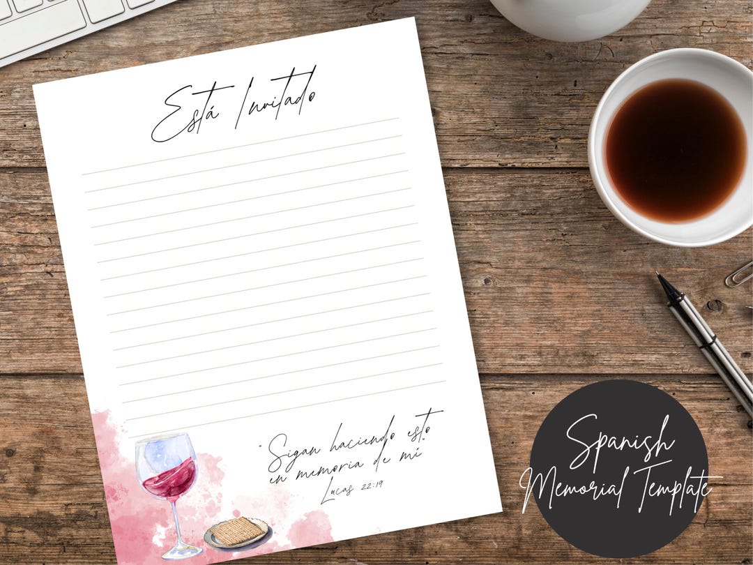 2025 Memorial Letterhead Template | Spanish | Jehovah's Witnesses ...