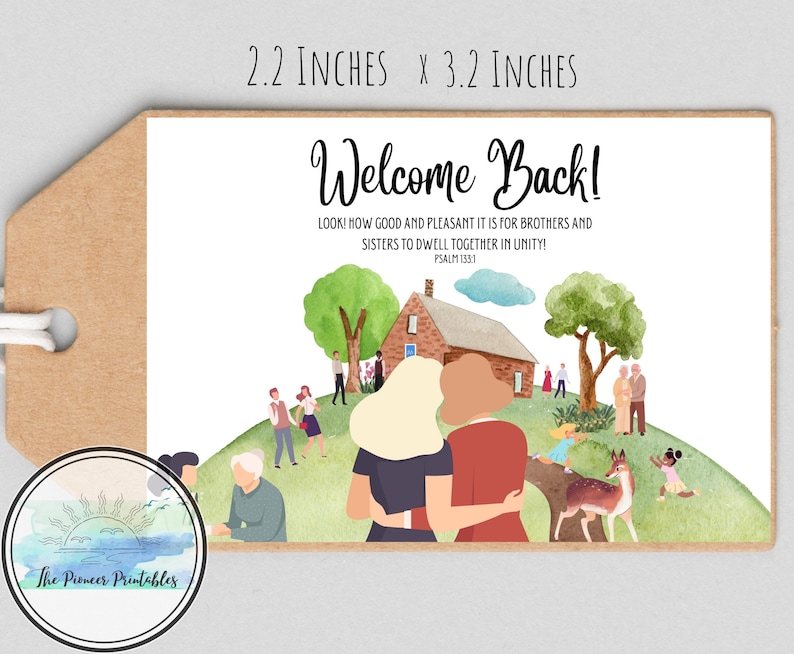 JW Welcome Back Printable Gift Tags | Psalm 133:1 | JW Stickers ...