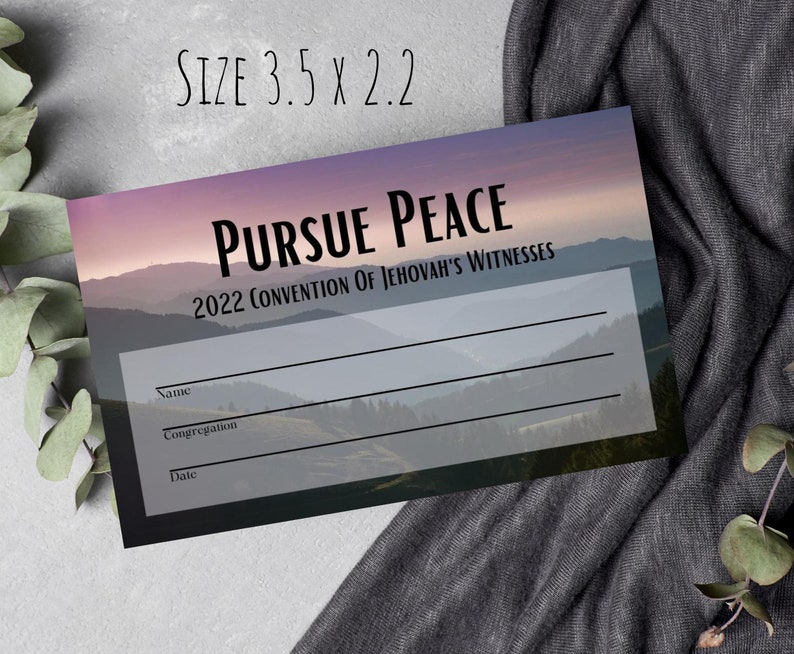 Pursue Peace 2022 Convention Name Badges Printable JW - Etsy