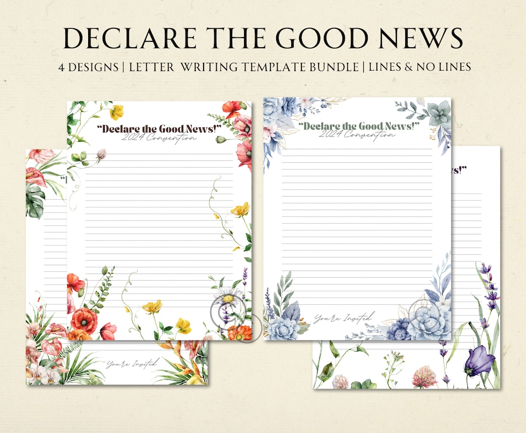JW 2024 Convention Letter Writing Template Bundle | Declare the Good ...