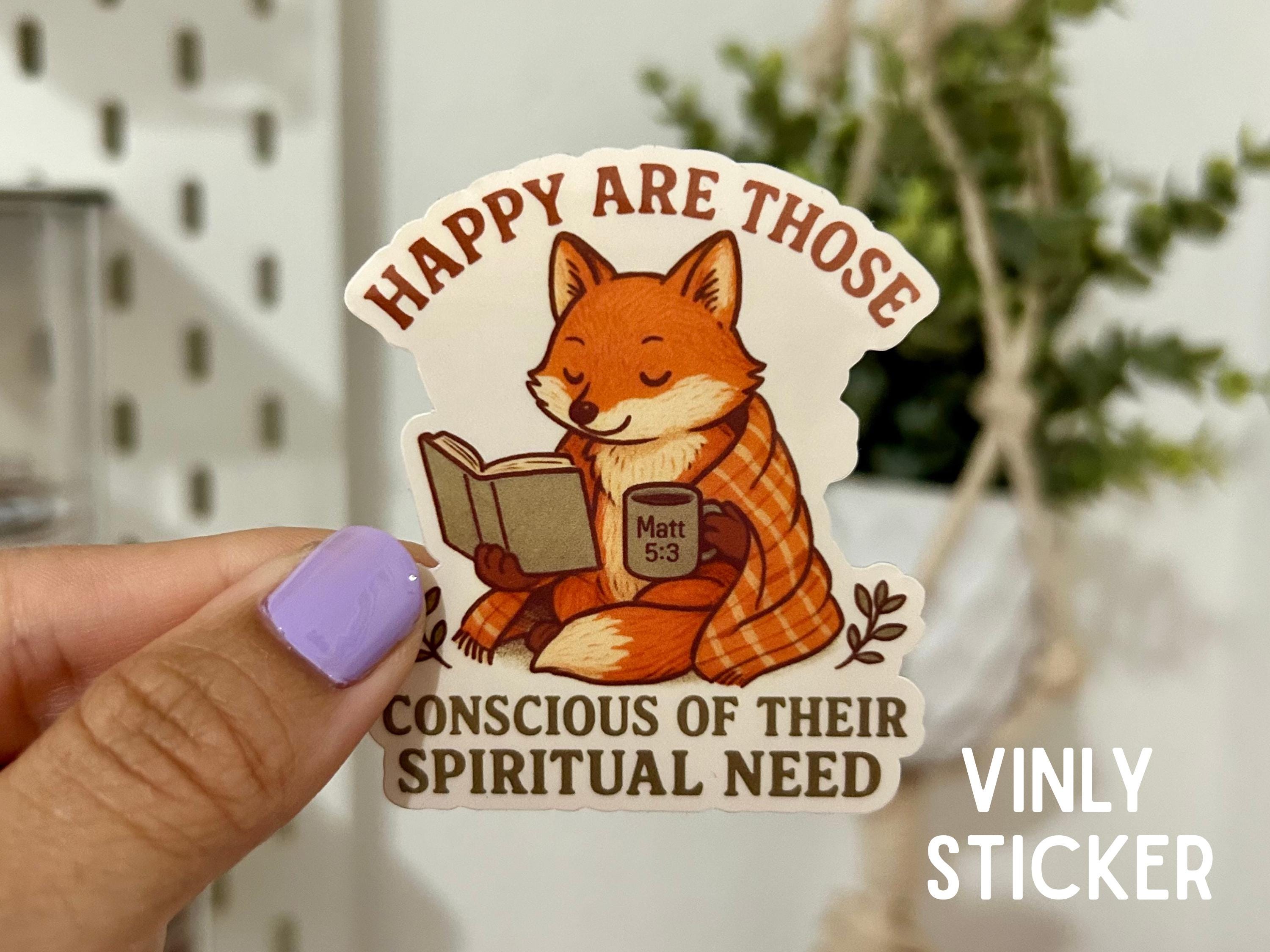 2026 Year Text Sticker - "happy Are Those Conscious of Their Spiritual ...