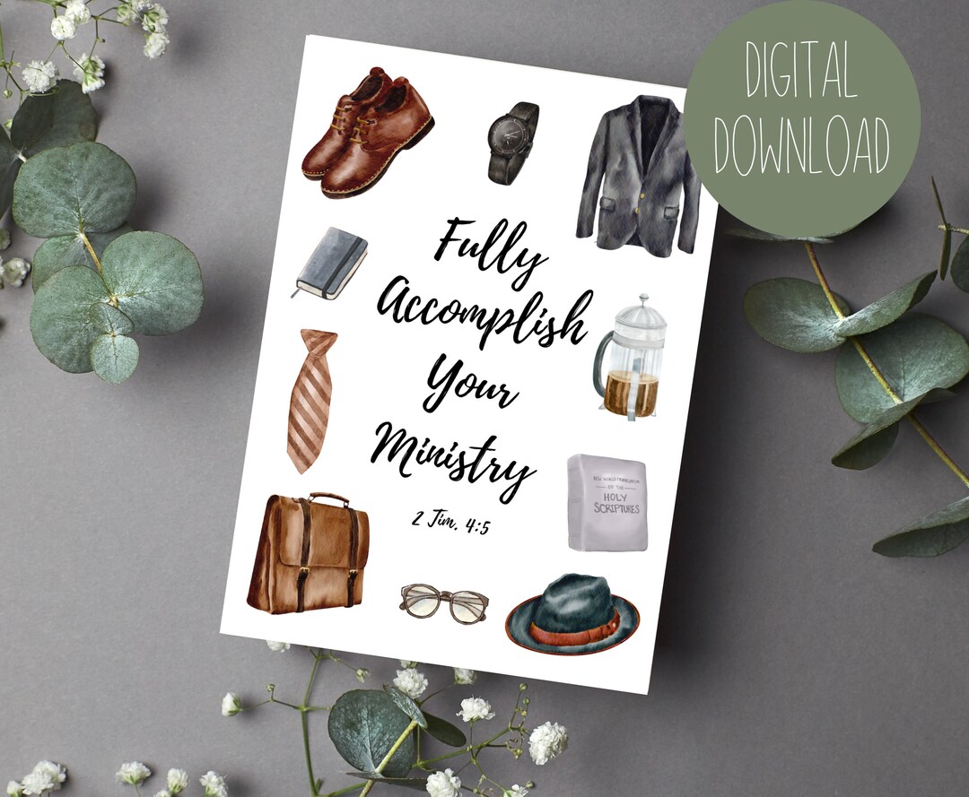 JW Fully Accomplish Your Ministry Card | Pioneer Brother | English ...