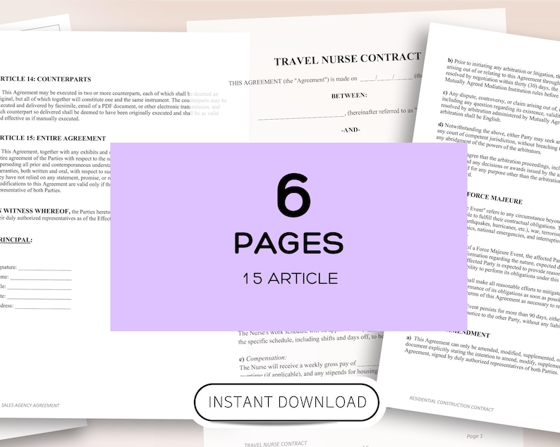 Travel Agency Agreement Template – Editable Canva & Printable PDF ...