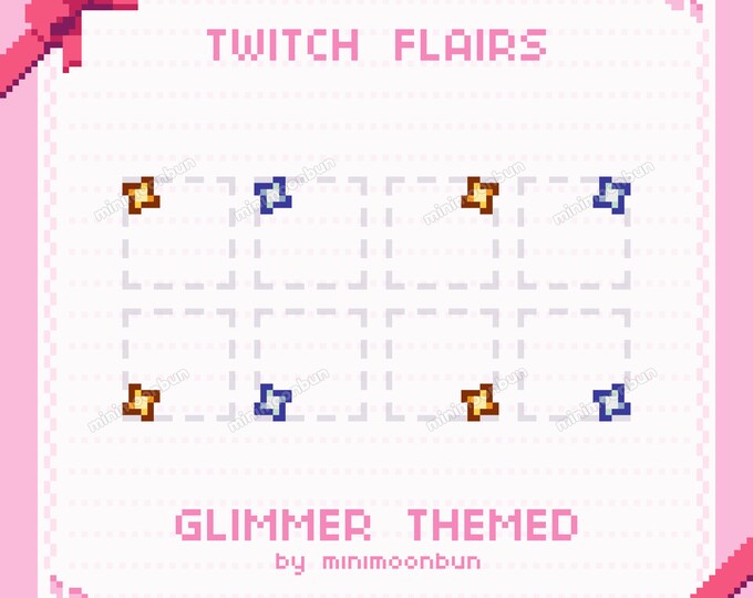 Glimmer Flairs Cute Pixel Art Twitch Badge Flairs - Etsy