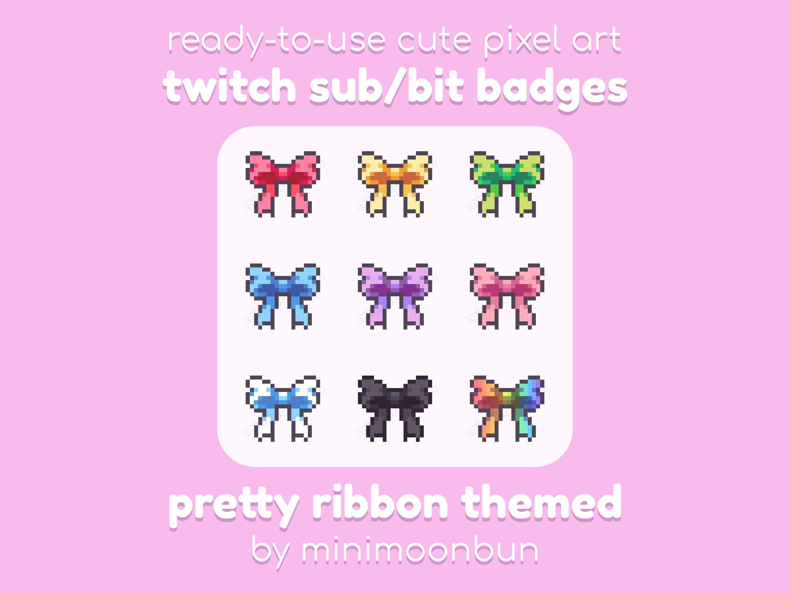 Minecraft Hair Bow Pixel Art