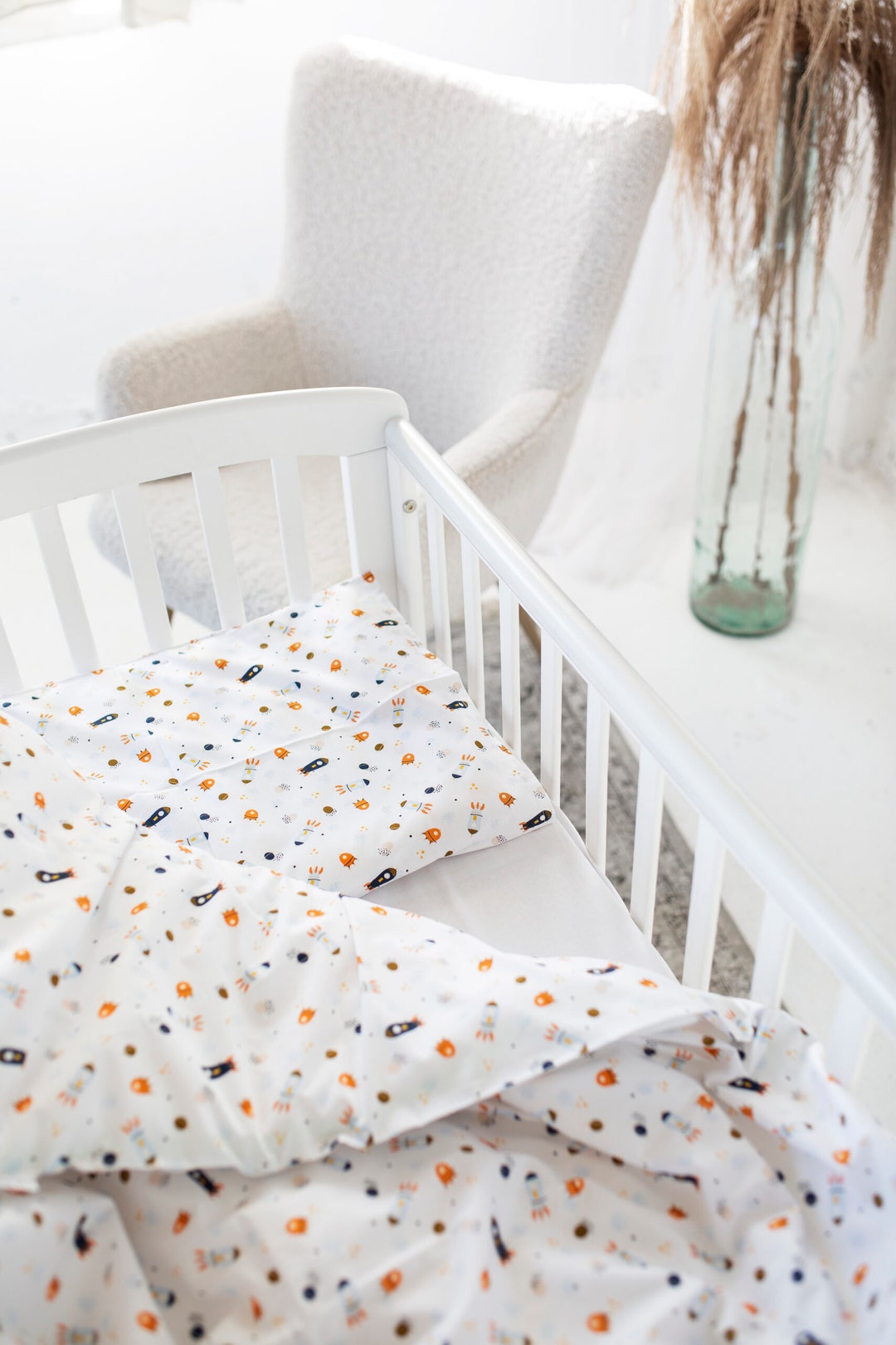 Boys Kids Planets Space Rockets Bedding, Galaxy Blanket for Baby Boy ...