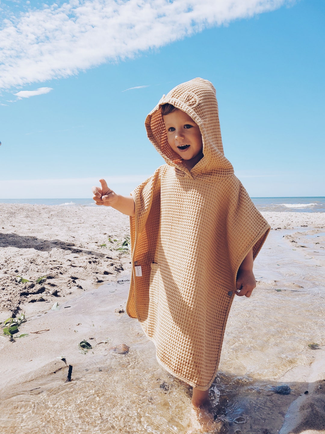 Beach Poncho Kids, Hooded Beach Towel for Toddlers, Hooded Cover Up ...
