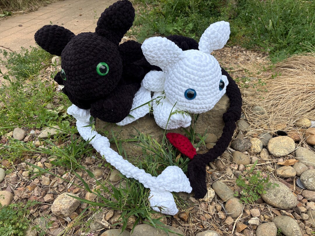 Crochet Night Fury Snugglers Toothless&light Fury - Etsy