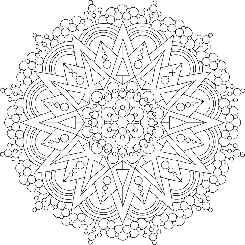 100 Mandala Coloring Pages Stress Relief Coloring for Adults - Etsy