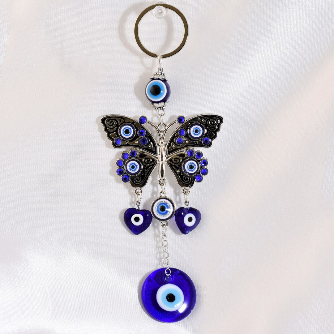 Evil Eye Butterfly Wall Hanging: Greek Nazar Amulet Decor - Etsy