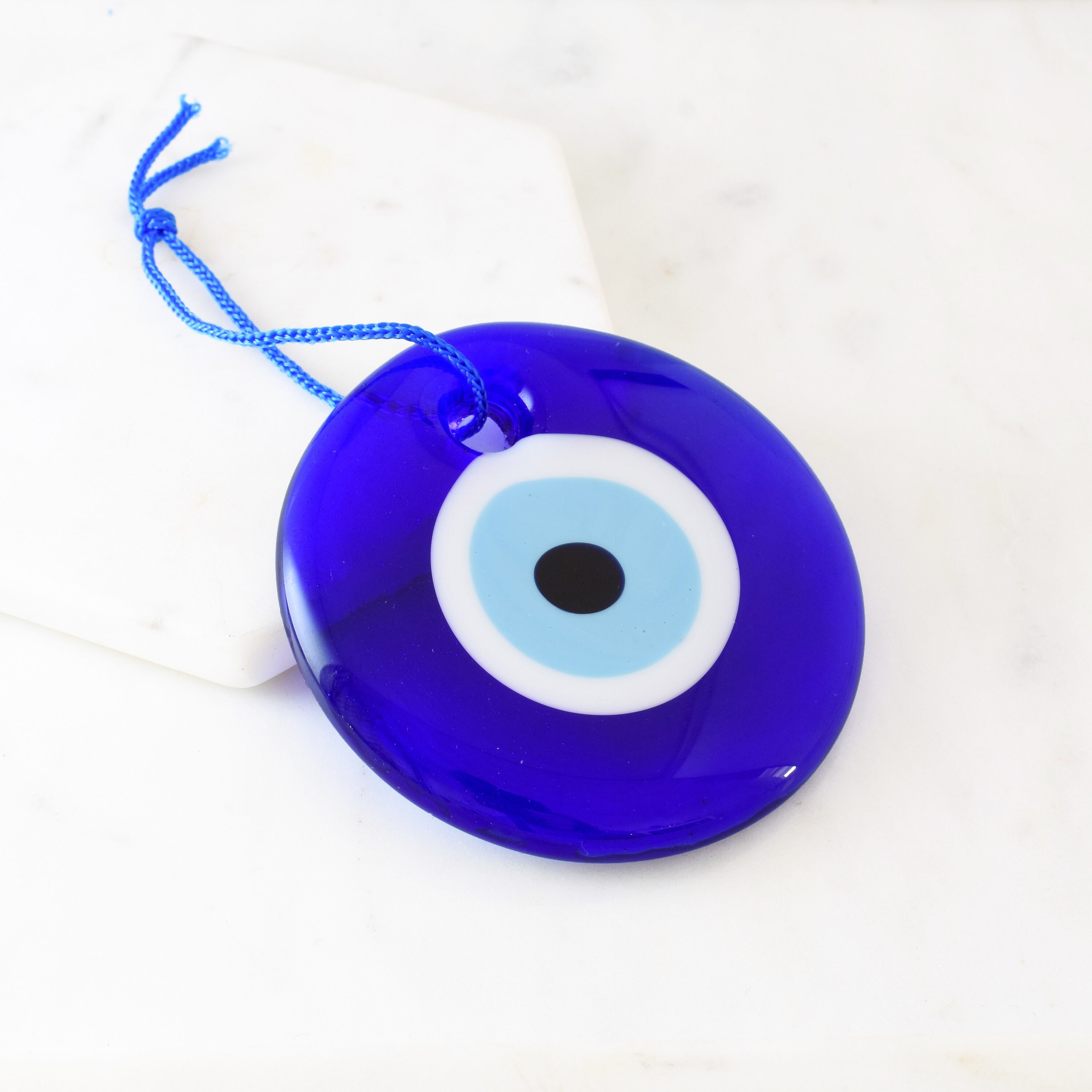 Evil Eye Blue Glass Greek Mati Turkish Nazar 7cm Wall Hanging - Etsy