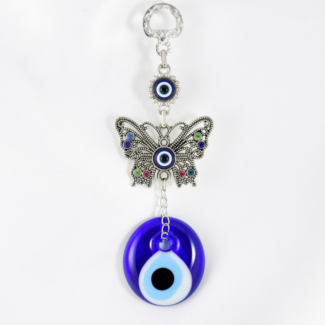 Butterfly Evil Eye Wall Hanging: Turkish Nazar Amulet - Etsy