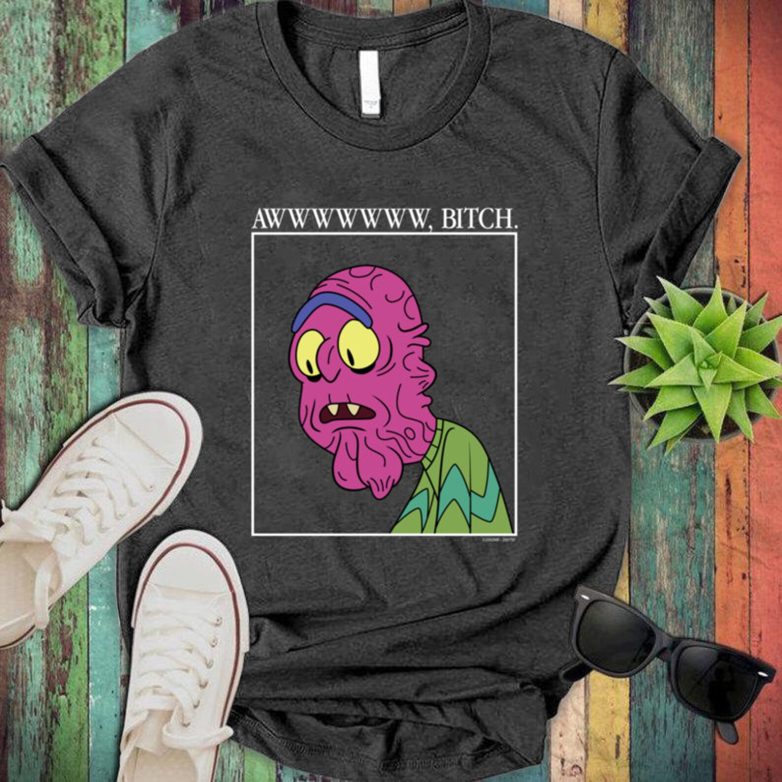 Rick and Morty Aww Scary Terry T-shirt | Etsy