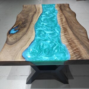 Custom Order Walnut Live Edge Coffee Table, Walnut Epoxy Resin Table ...
