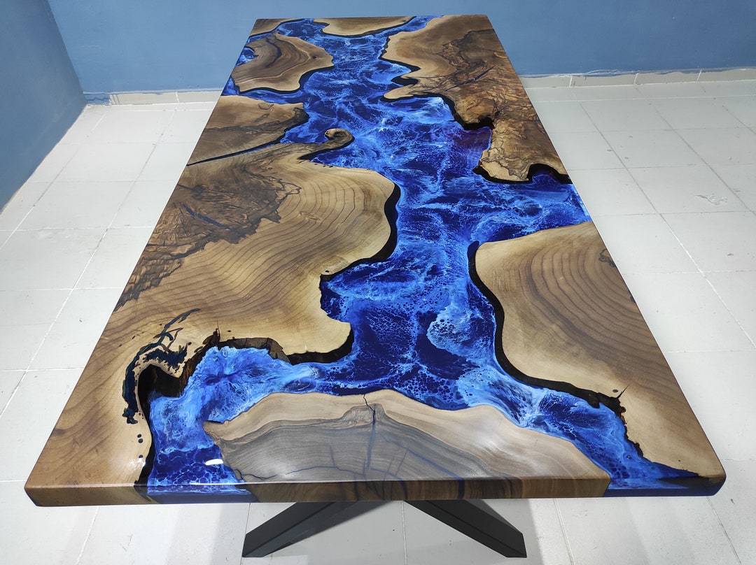 Custom Epoxy Dining Room Table, Epoxy Kitchen Table, Custom Dining ...