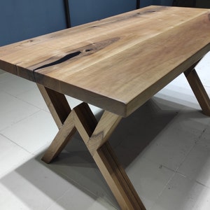 Natural Walnut Wood Dining Table, Handmade Solid Walnut Table, Natural ...