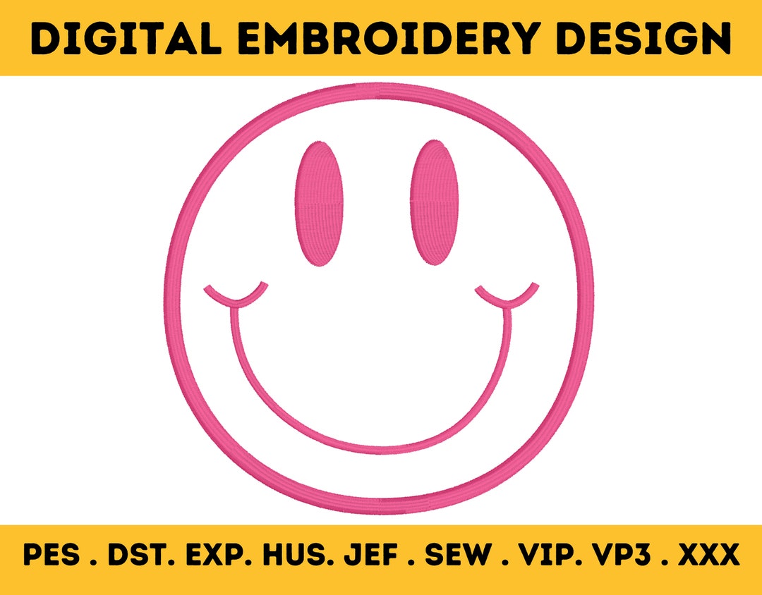 Appliqué Smiley Face, Happy Face, Smiley Face, Appliqué Design, Machine ...