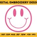 Smiley Face Machine Embroidery Design 4 Sizes INSTANT DOWNLOAD - Etsy