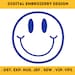 Smiley Face Machine Embroidery Design 4 Sizes INSTANT DOWNLOAD - Etsy