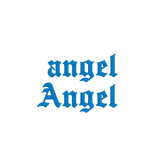 Old English Angel Lettering Instant Download | Etsy