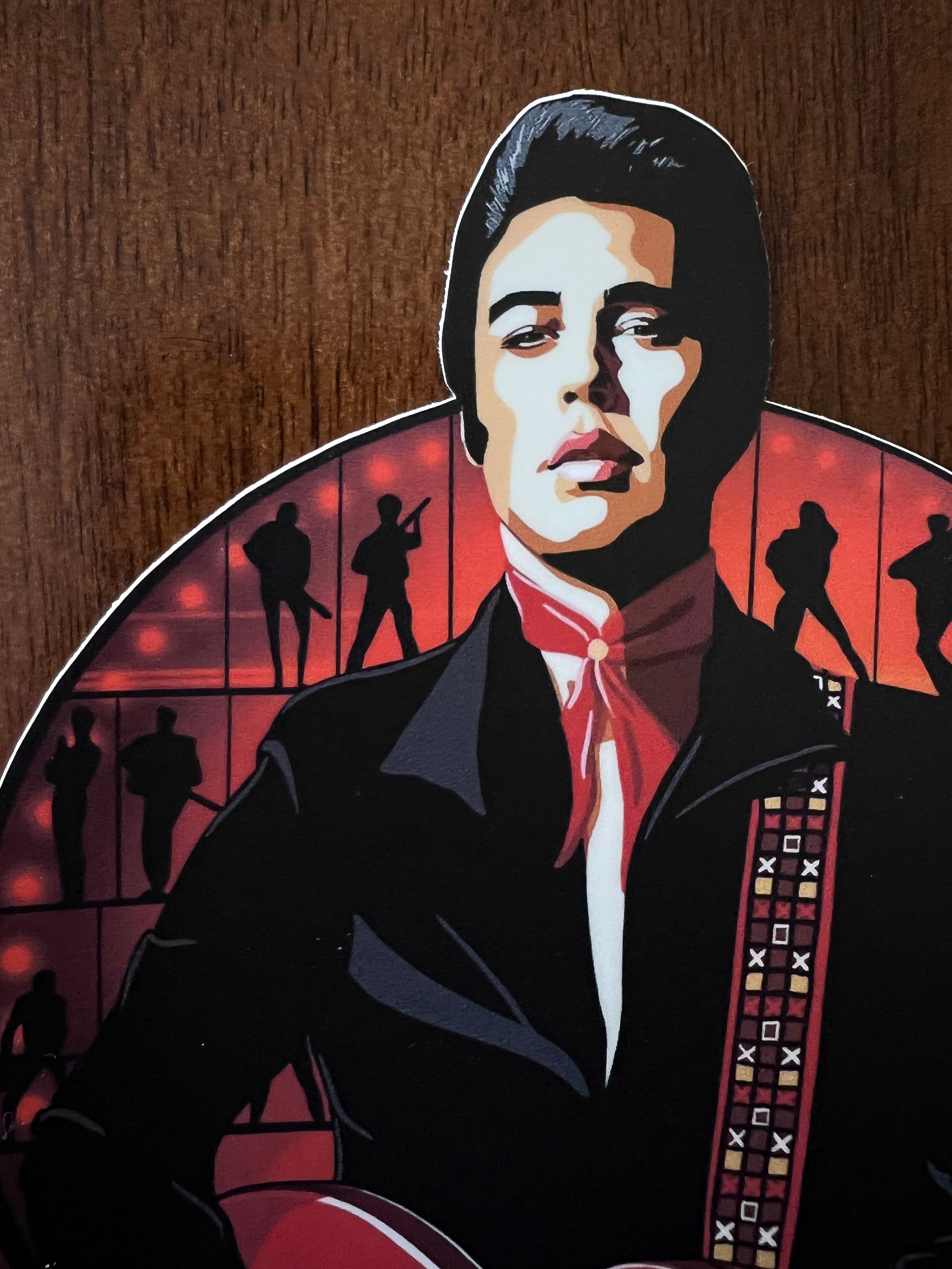 Elvis Presley - Austin Butler 68 Comeback Special Sticker (red Scarf ...