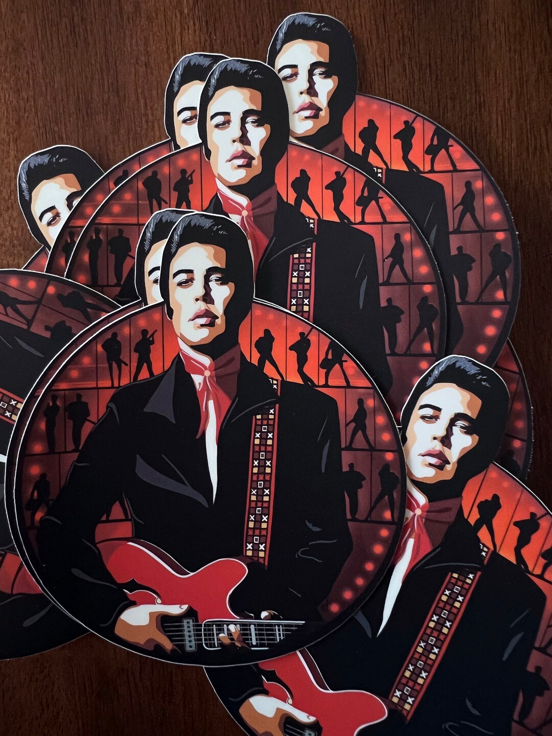 Elvis Presley - Austin Butler 68 Comeback Special Sticker (red Scarf ...