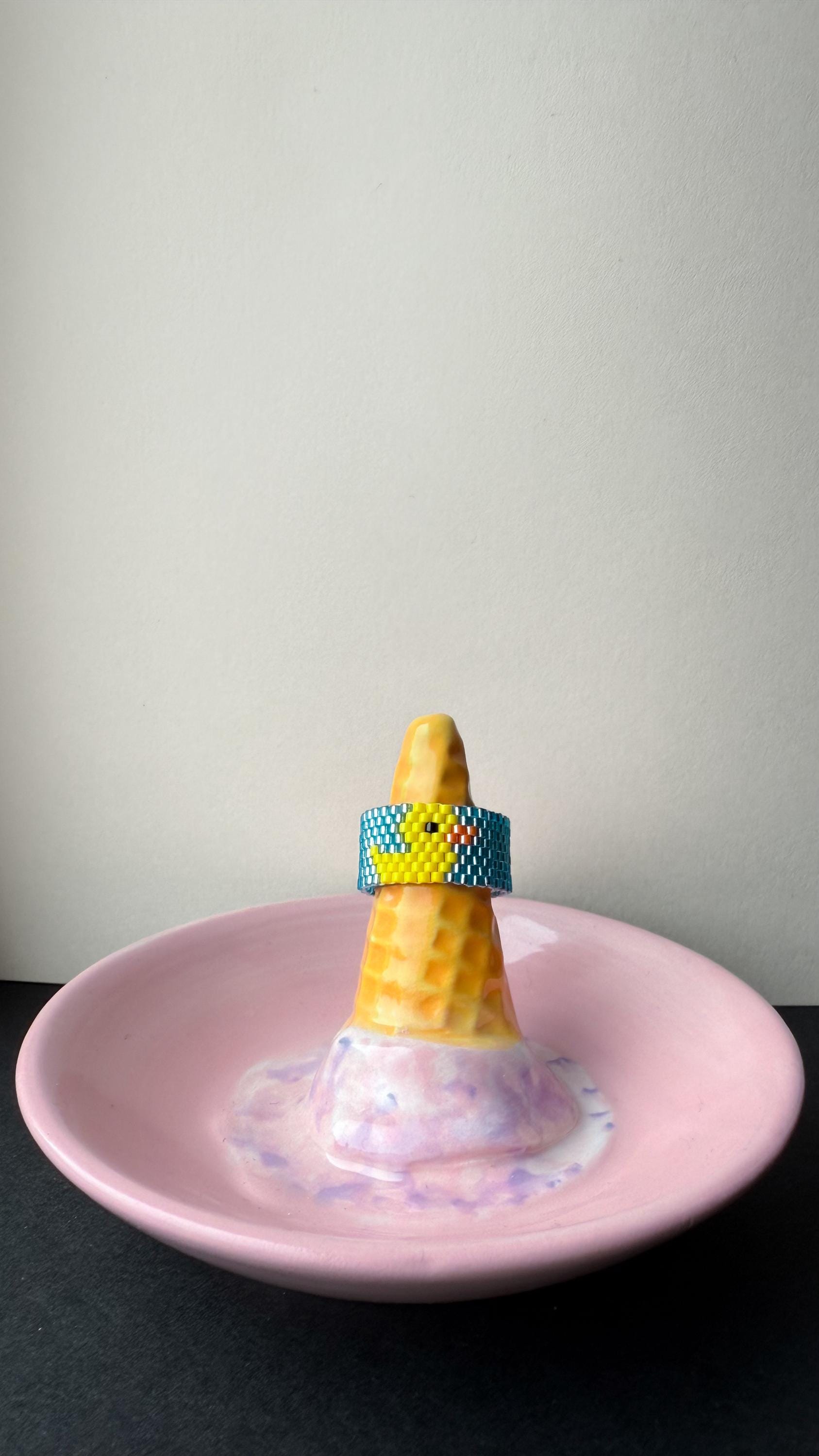 Yellow Duck Peyote Ring Pattern – Miyuki Delica 11/0 (PDF) - Etsy