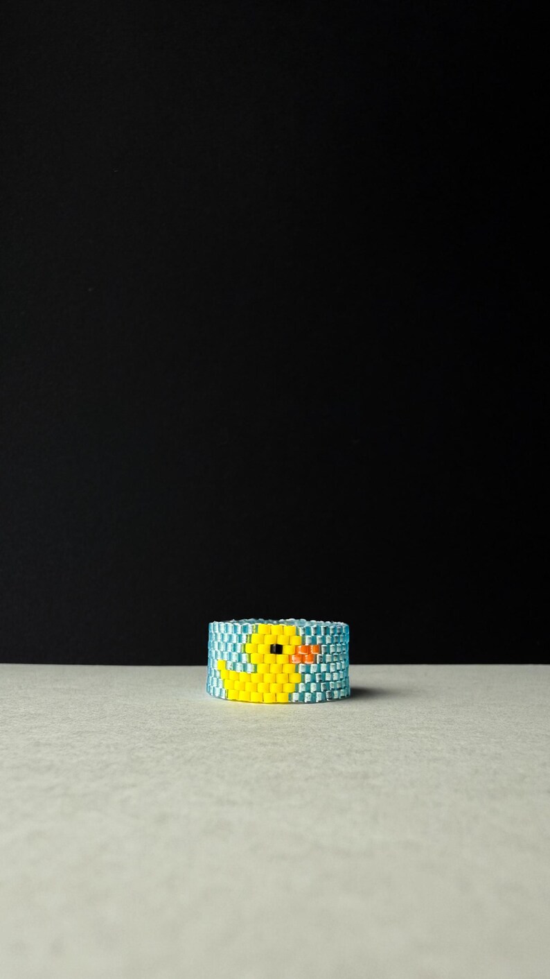 Yellow Duck Peyote Ring Pattern – Miyuki Delica 11/0 (PDF) - Etsy
