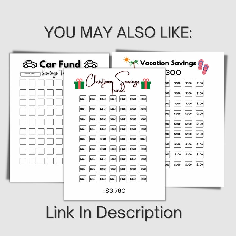 500 Christmas Savings Tracker Printable, Christmas Funds, Christmas ...