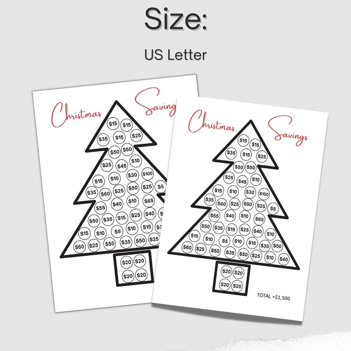 Christmas Savings Challenge, Christmas Funds, Christmas Savings Goal ...