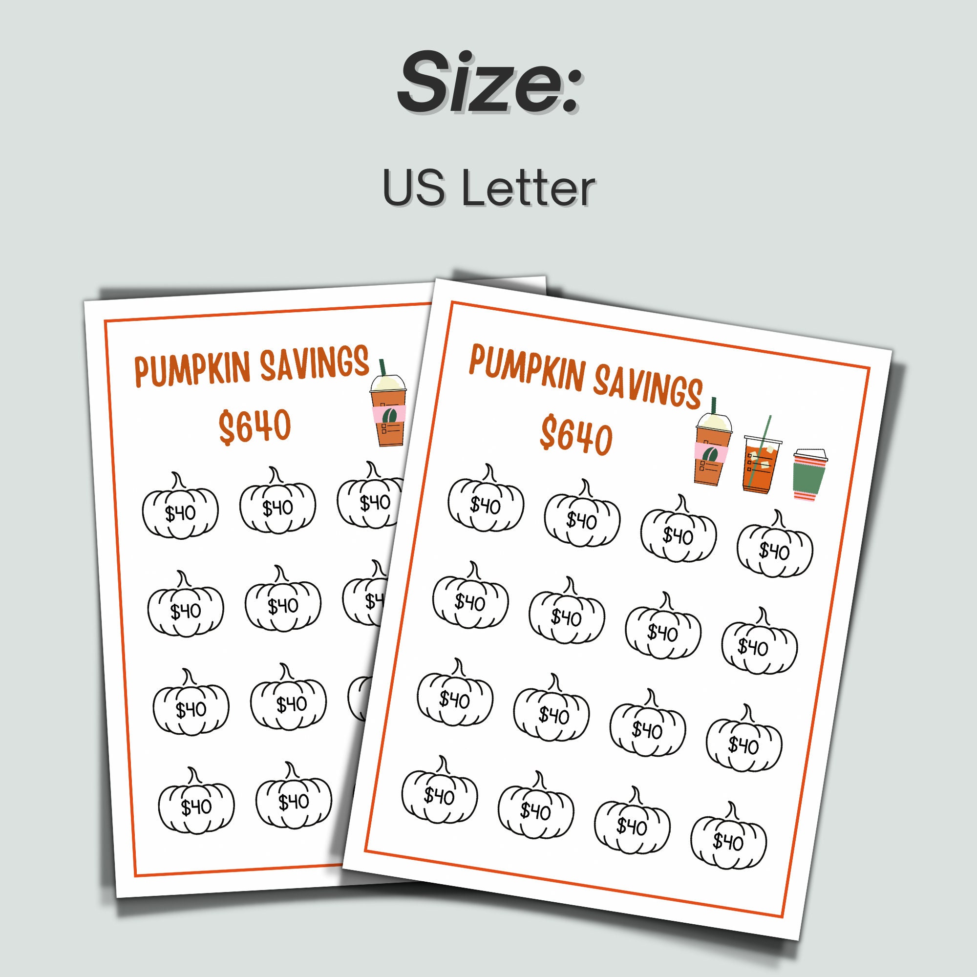 Halloween Pumpkin Savings Printable, Fall Savings Challenge, Fall ...