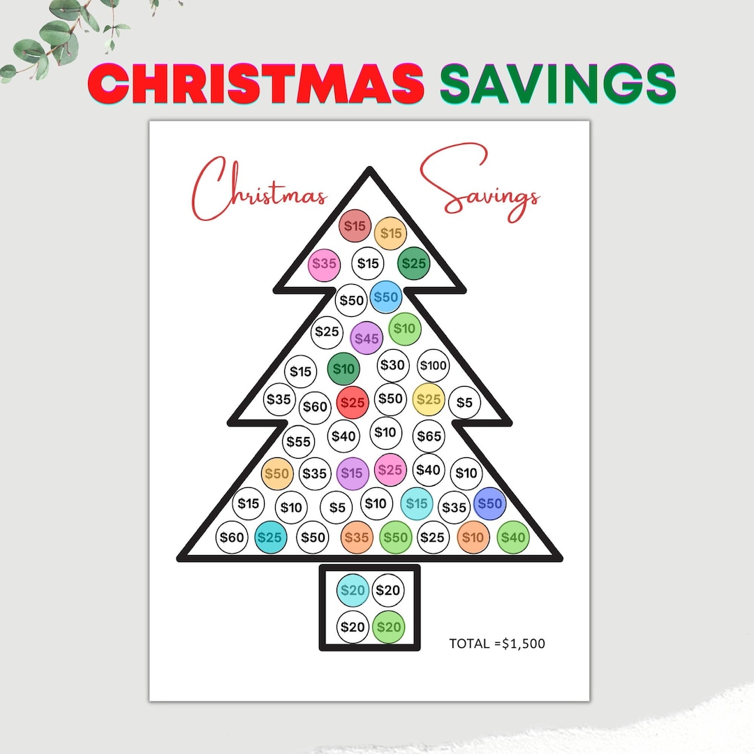 Christmas Savings Challenge, Christmas Funds, Christmas Savings Goal ...