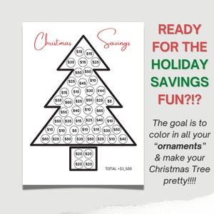 Christmas Savings Challenge, Christmas Funds, Christmas Savings Goal ...