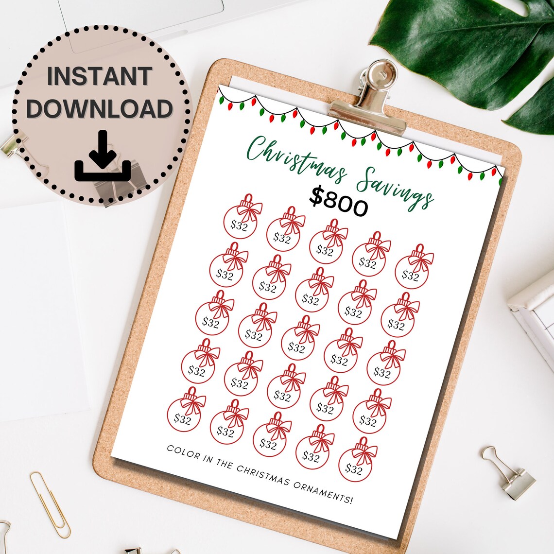 Christmas Savings Challenge, Christmas Funds, Christmas Savings Goal ...