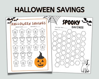 Halloween Savings Tracker Printable Savings Challenge - Etsy