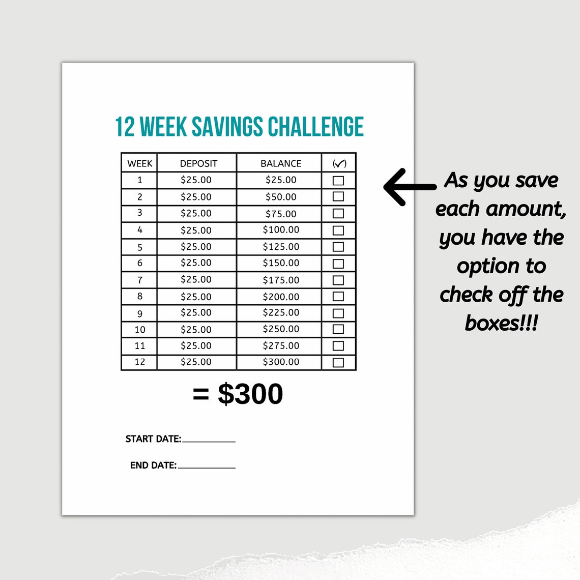 12 Week Savings Challenge, Savings Challenge, Saving Money, Savings ...