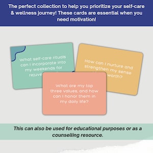 Self Care Activity Cards, Affirmation Cards, Journal Prompt Cards ...