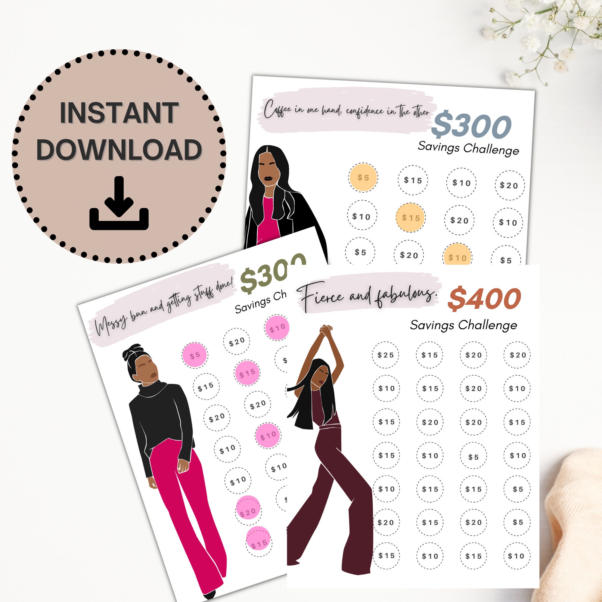 Black Girl Savings, Black Girl Planner, Challenge Bundle, Sinking Funds ...