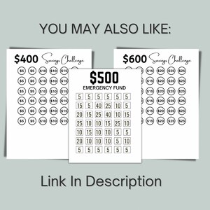 50 Dollar Bill Challenge Printable, Money Saving Challenge, Emergency ...