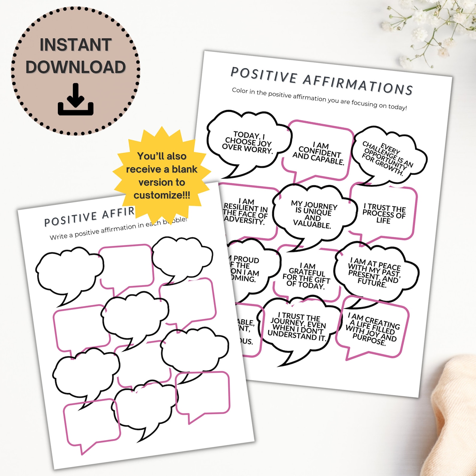 Self Esteem Worksheets, Self Love Planner, Therapy Planner, Self ...